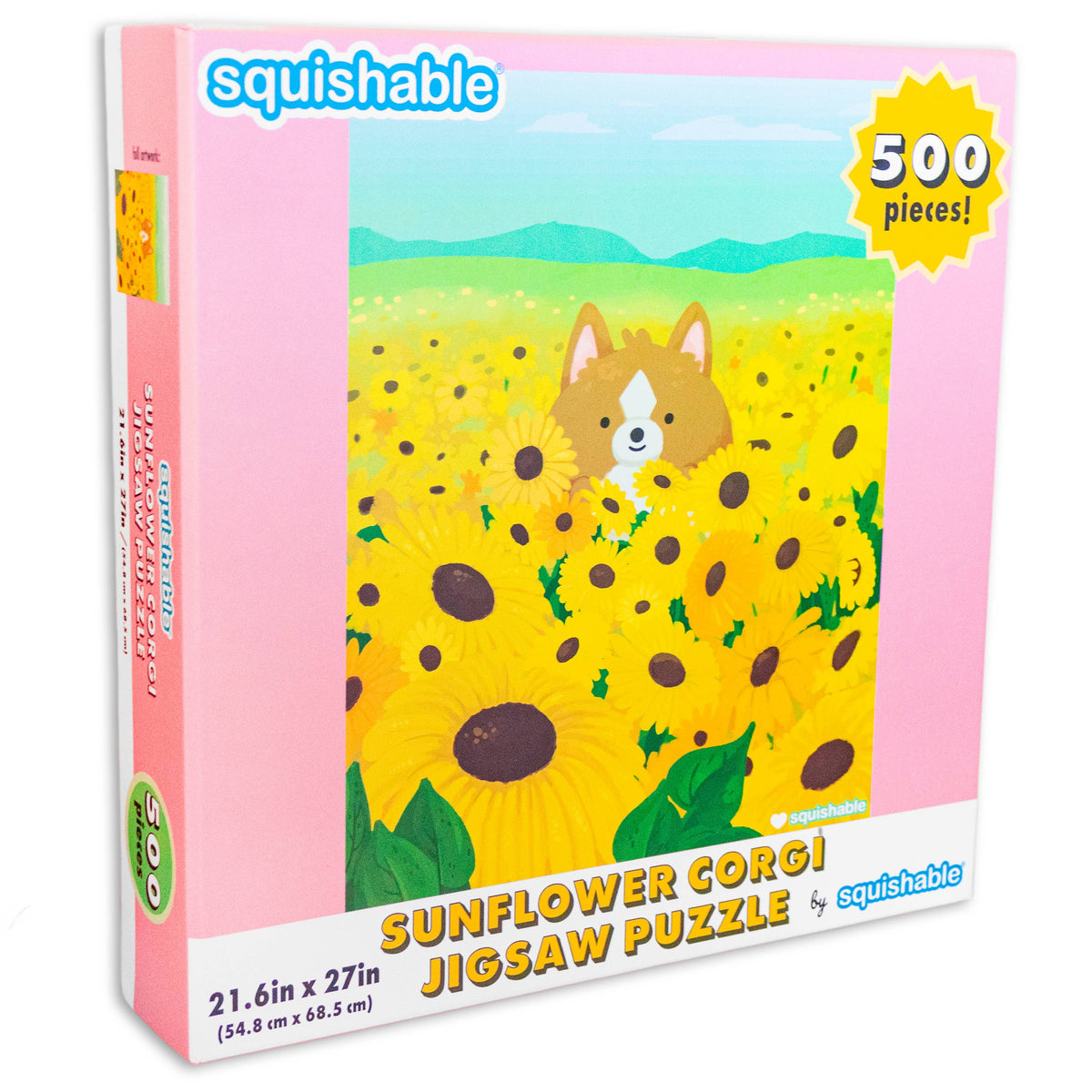 Squishable - Squishable Sunflower Corgi Puzzle 500 pc - 22" x 27" – LovechildWV